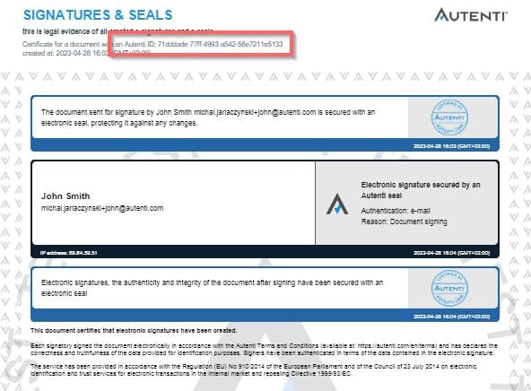 What is Document ID?
