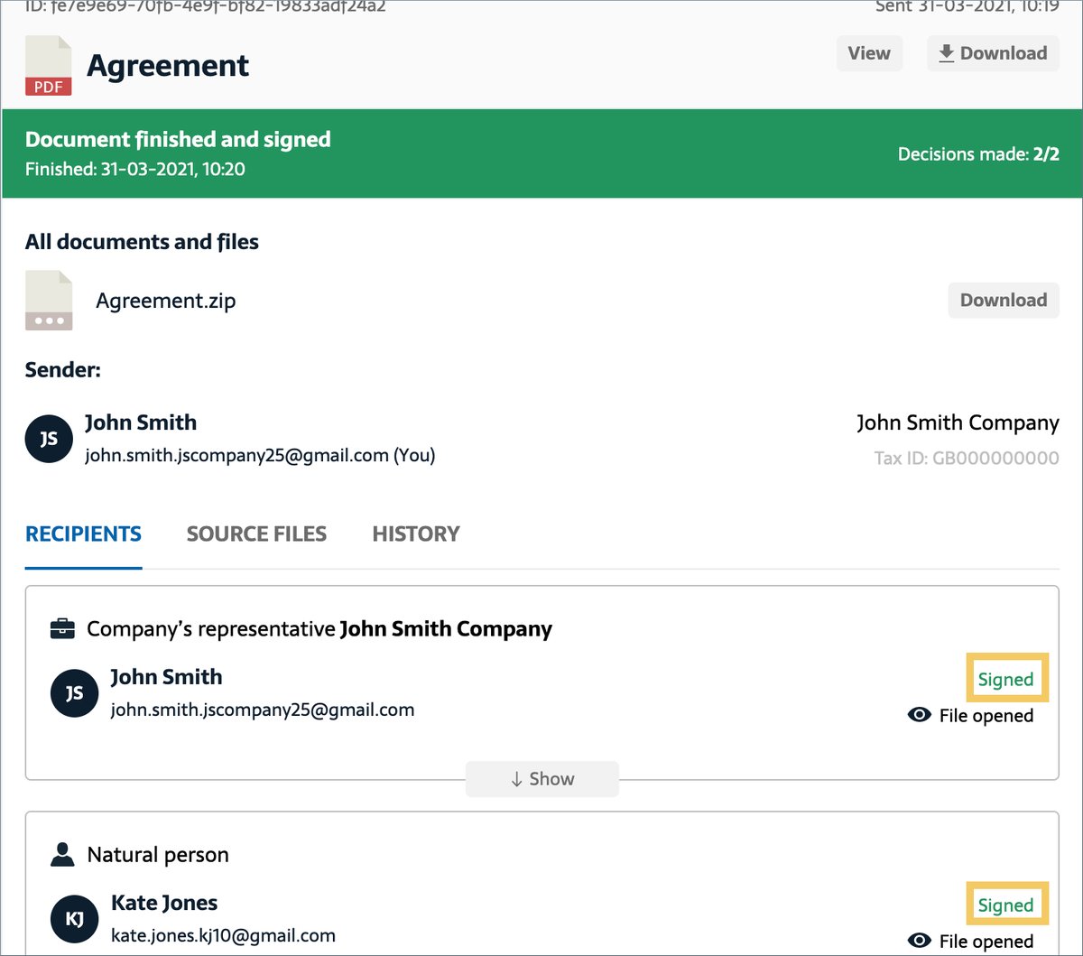 What are document statuses?